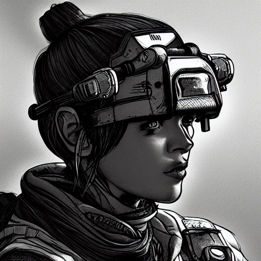 prompthunt: Portrait of Pathfinder from Apex Legends, in a dark and ...