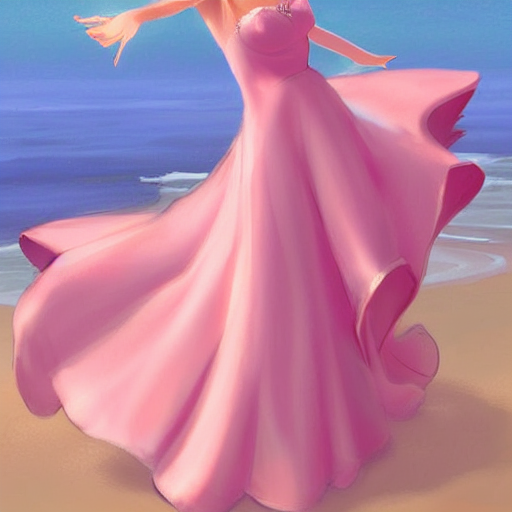 Princess Peach Prom Dress