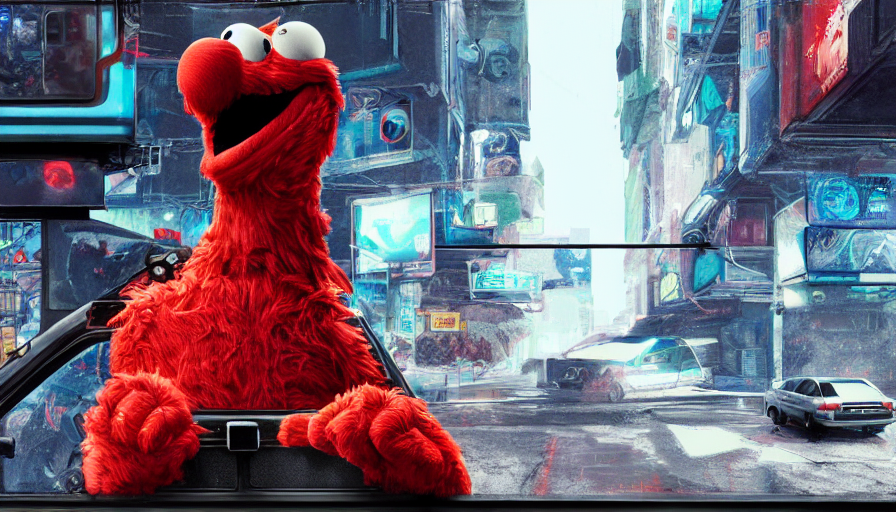 Elmo With A Machine Gun