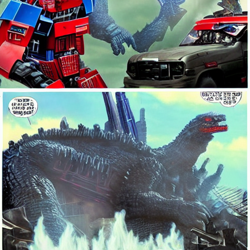 Godzilla Vs Optimus Prime