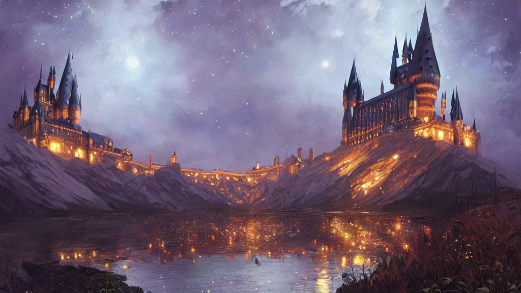 Hogwarts Castle Painting