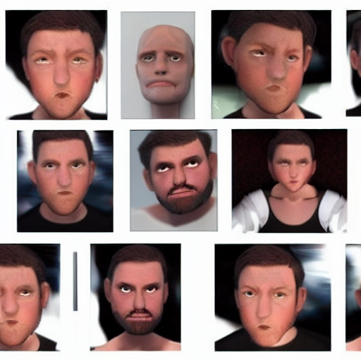 prompthunt: Uncanny valley face