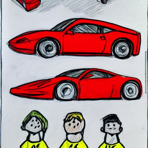 Ferrari Drawings For Kids