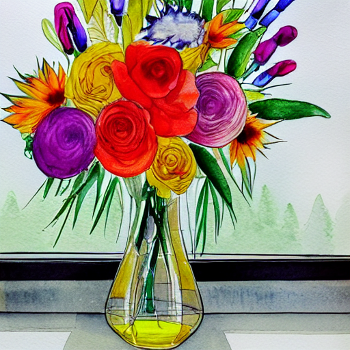 Vase Drawing Color