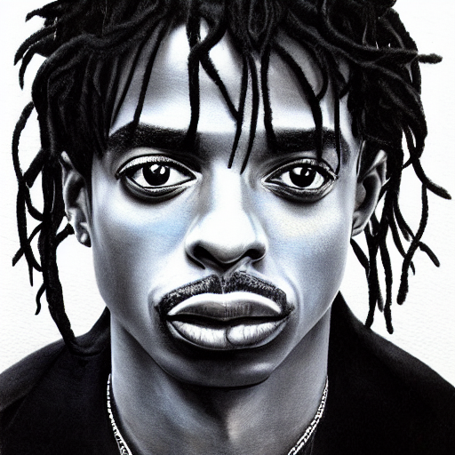 prompthunt: playboi carti painted by laurie lipton 4 k detailed super ...