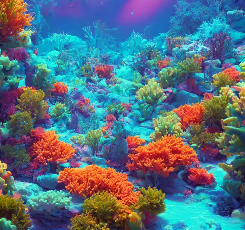 Underwater Coral Reef Landscape