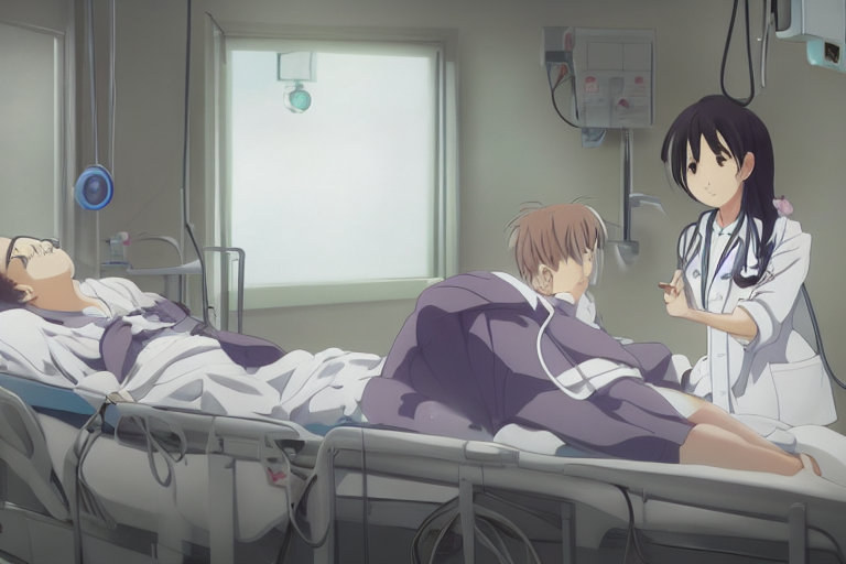Anime Girl In The Hospital