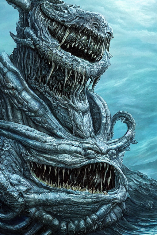 Scary Sea Monster Art