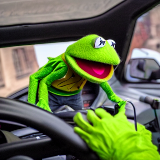 Kermit The Frog Driving