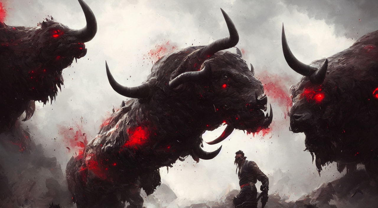 Angry Bull Painting
