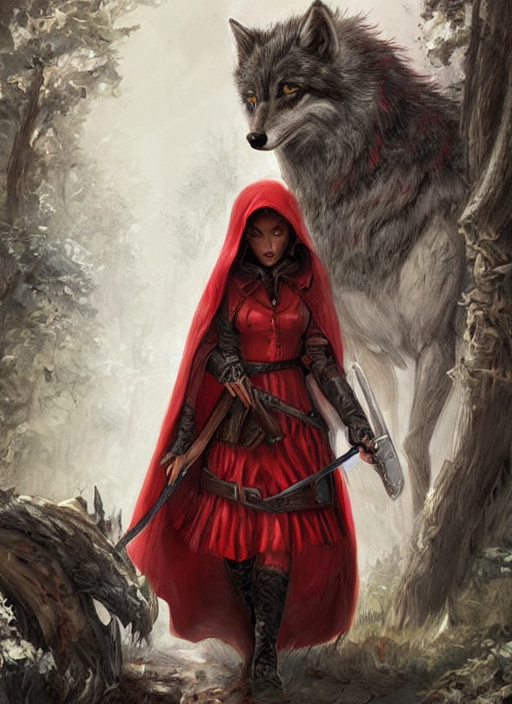 Little Red Riding Hood Wolf Illustration