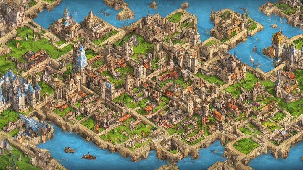 Fantasy Port City Map