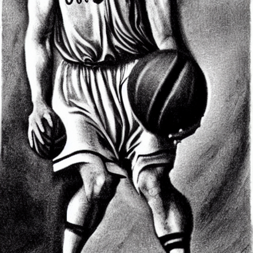 Basketball Player Drawing Realistic