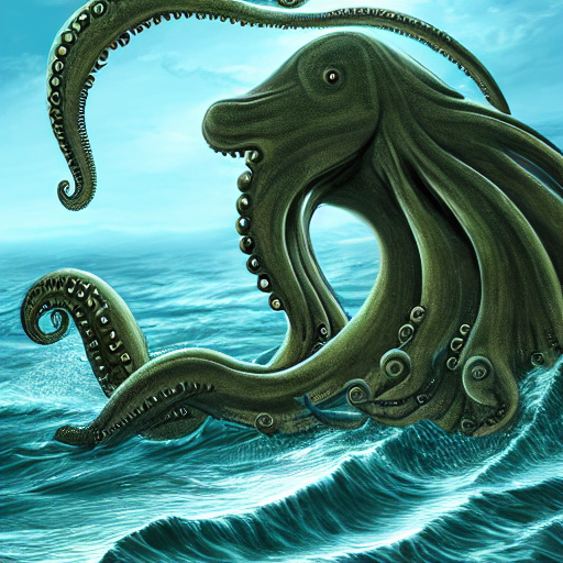 Giant Sea Creatures Art