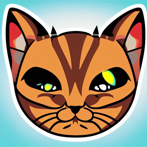Evil Cat Face Drawing