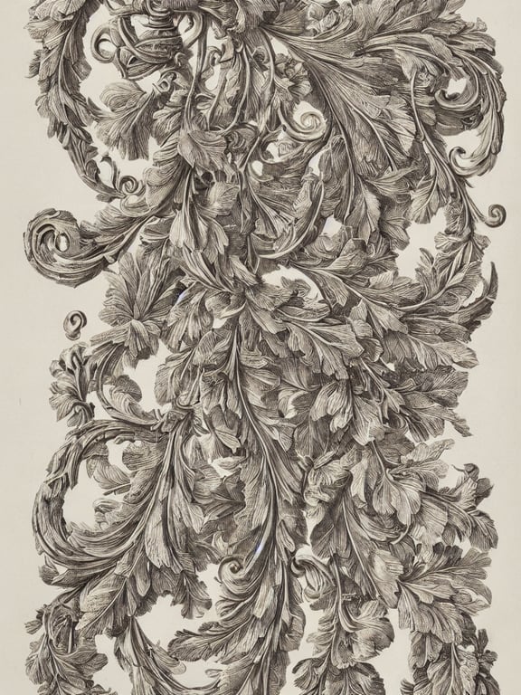 Acanthus Leaf Engraving