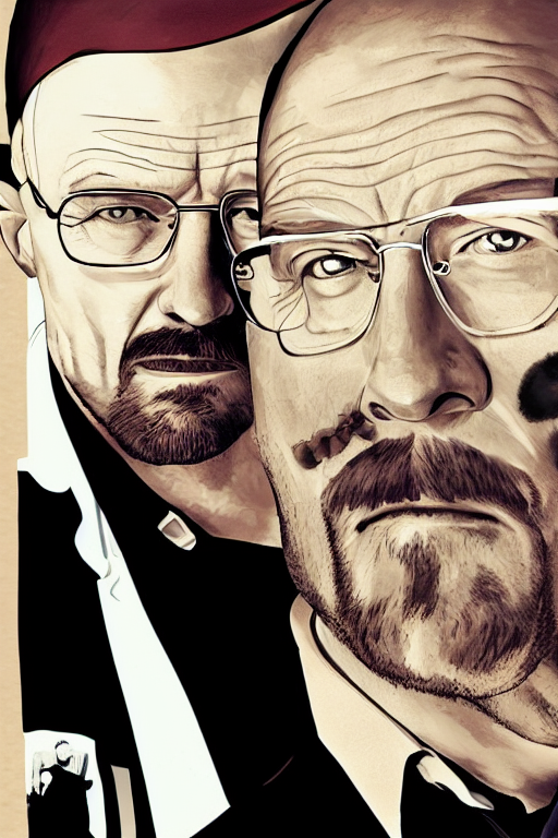 Walter White And Jesse Pinkman Drawing