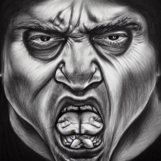 Angry Man Drawing