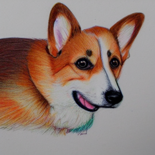 Corgi Pencil Drawing
