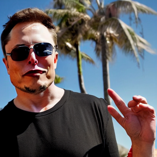 prompthunt: picture of elon musk wearing sunglasses celebrating his ...