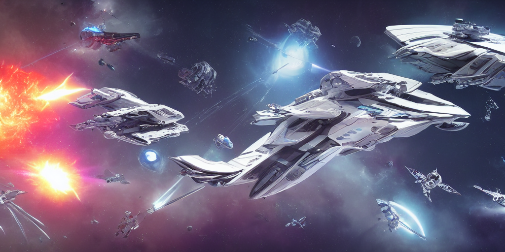 Futuristic Battle Spaceship
