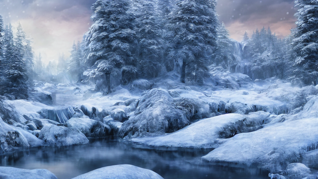 Frost Forest Background