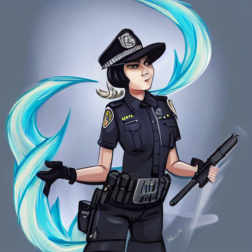 Female Police Officer Concept Art