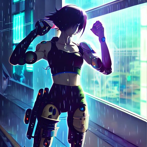 Anime Female Cyborg