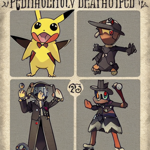Steampunk Pokemon Art