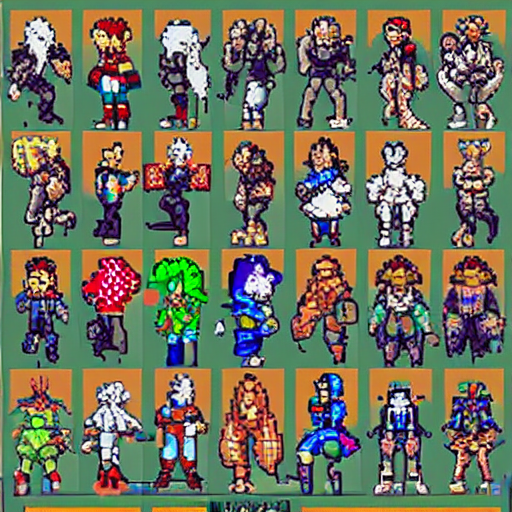 prompthunt: pixel art of street fighter alpha 3 character select ...