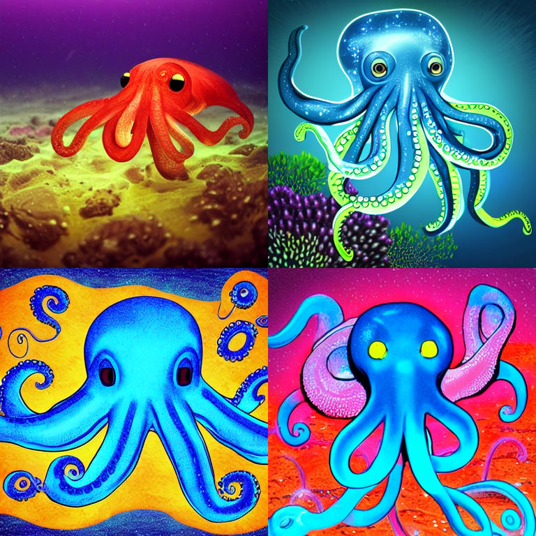 Bioluminescent Octopus