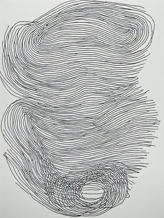 Ocean Wave Line Drawing