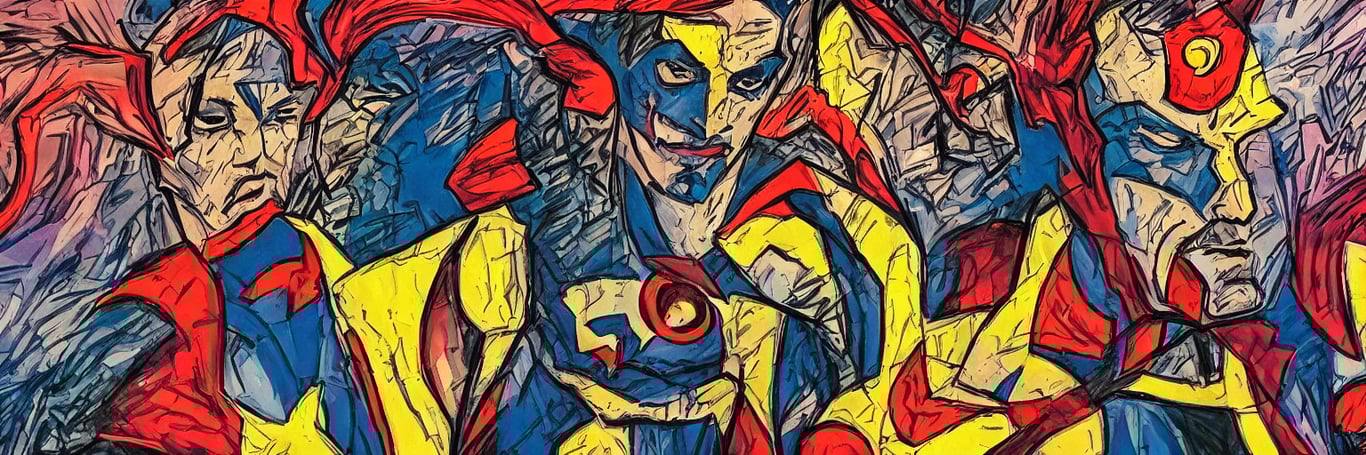 Abstract Superhero Art