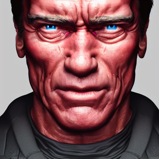 Arnold Schwarzenegger Terminator Face