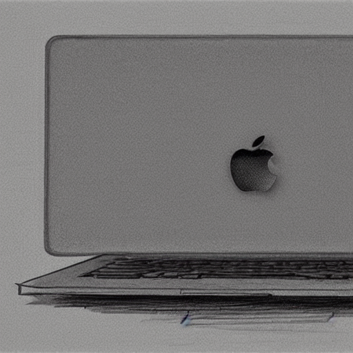 Apple Laptop Drawing