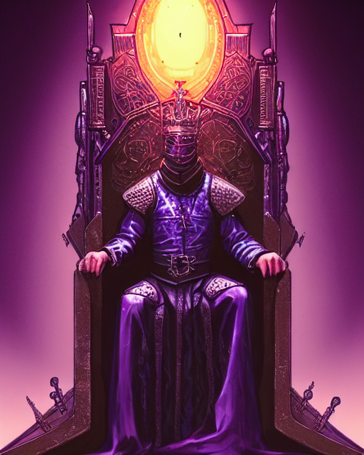 King On His Throne Art