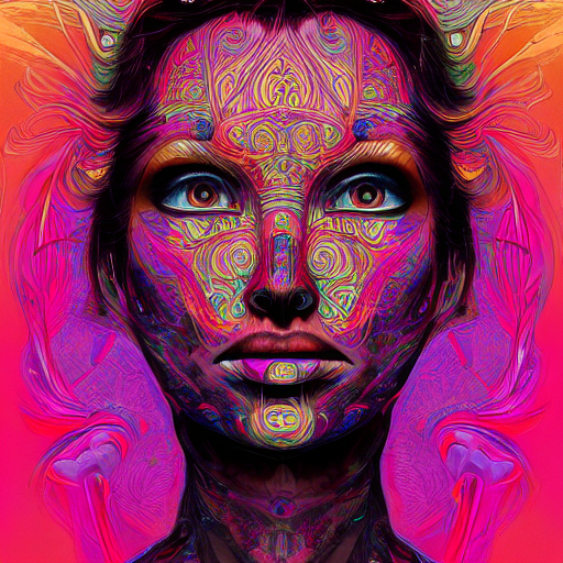 Psychedelic Face Drawing