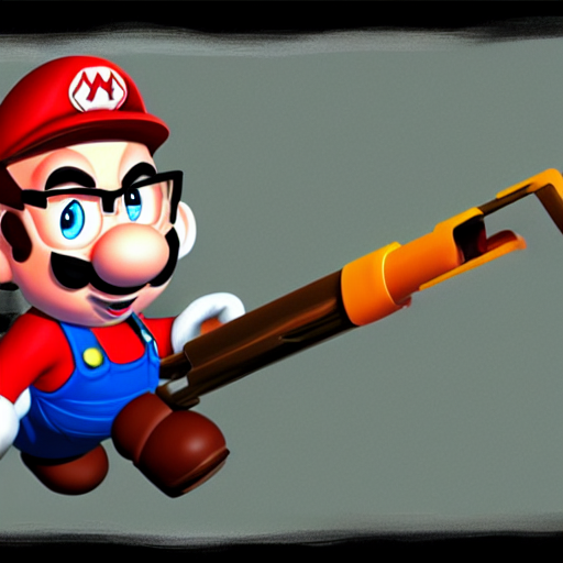 prompthunt: gordon freeman as super mario, hd shot, concept art, artstation