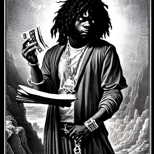 Chief Keef Black And White Drawing