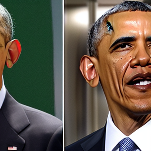 prompthunt: Obama with white skin color