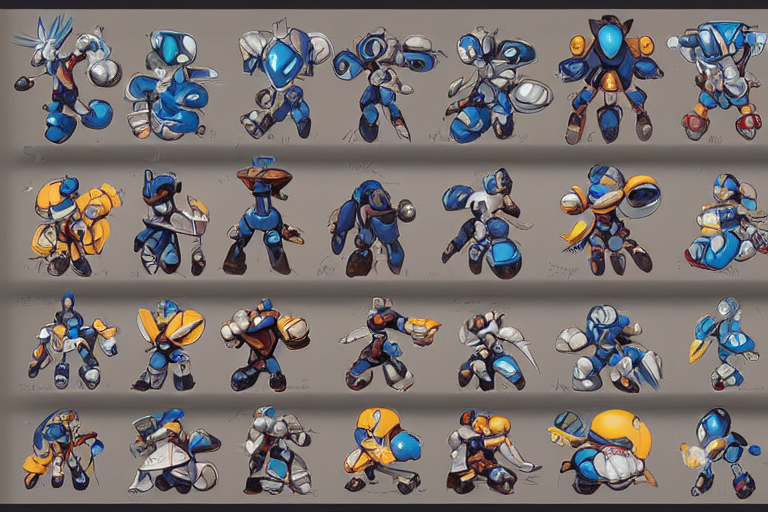 Megaman Sprites Grid