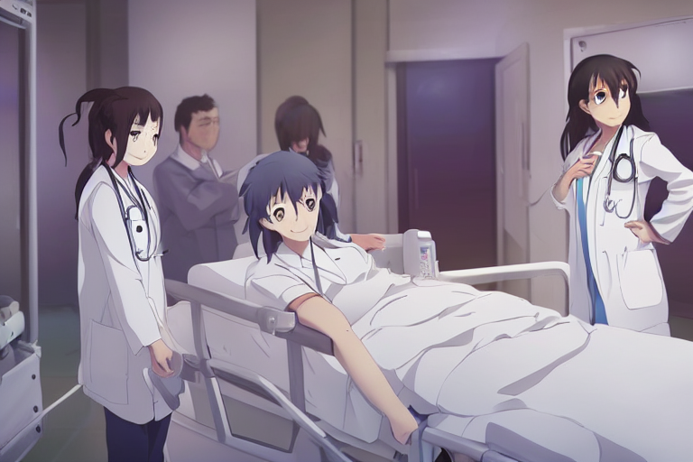Anime Girl In The Hospital