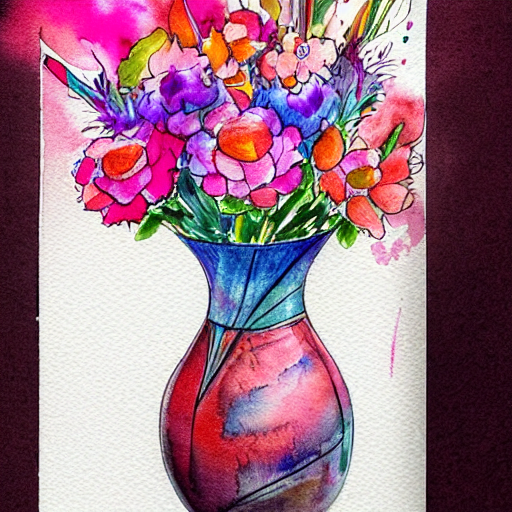 Pencil Drawing Of Flower Pot