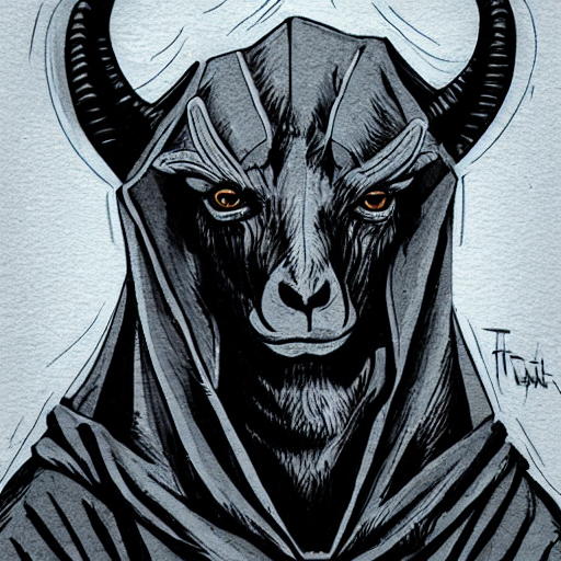 Demon Goat Drawings