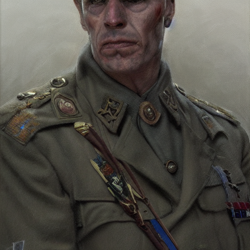 prompthunt: portrait of dead military german general, digital painting ...
