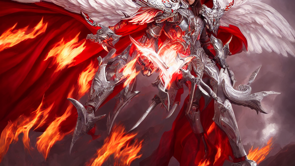 Anime Boy Angel Of Fire