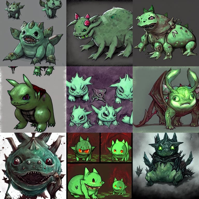 Realistic Bulbasaur Drawing