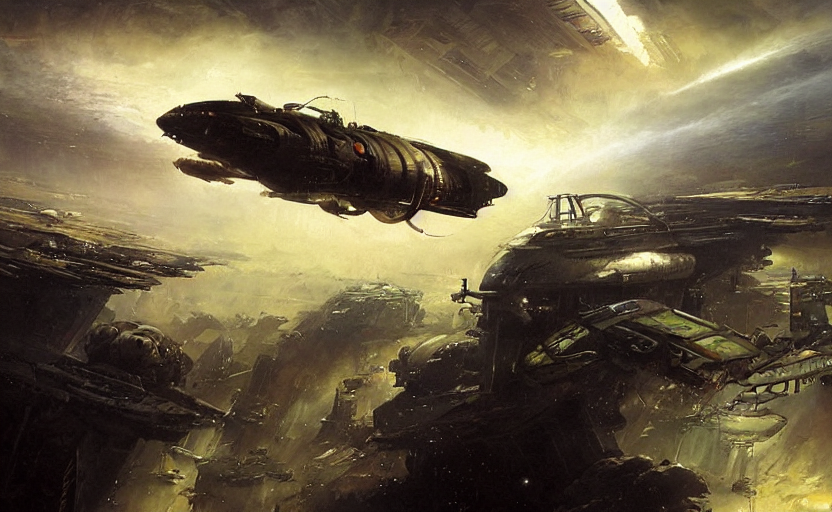 Dieselpunk Spaceship