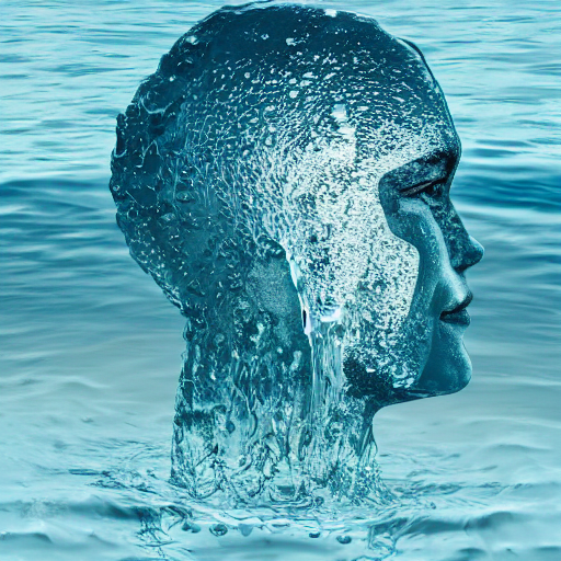 Human Reflection In Water