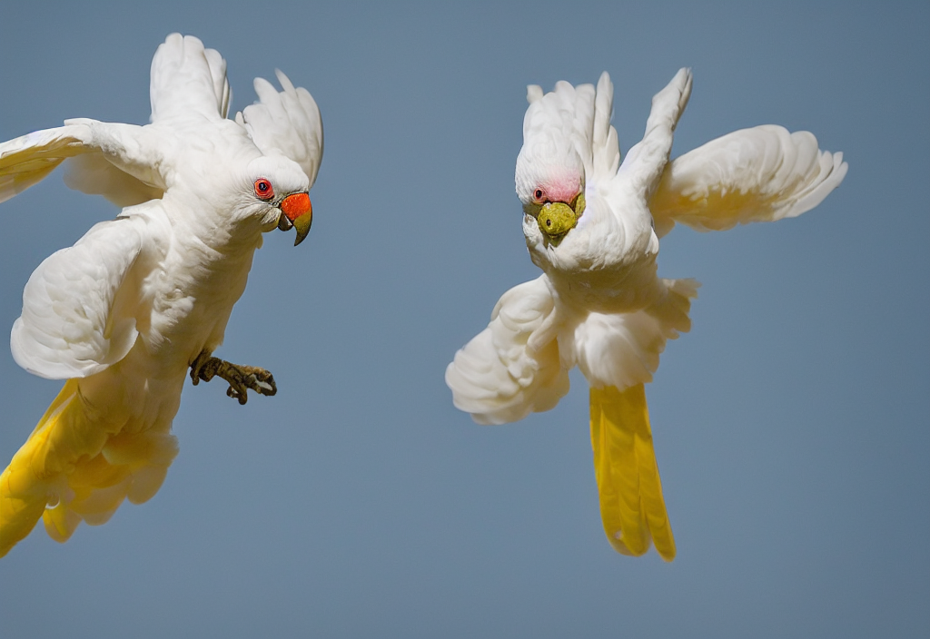 Moluccan Cockatoo Flying